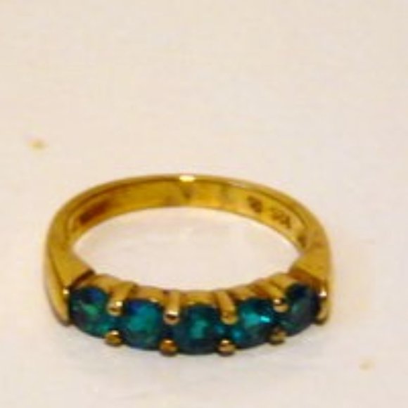 Technibond | Jewelry | Rare Technibond Green Topaz 5stone Engagement ...